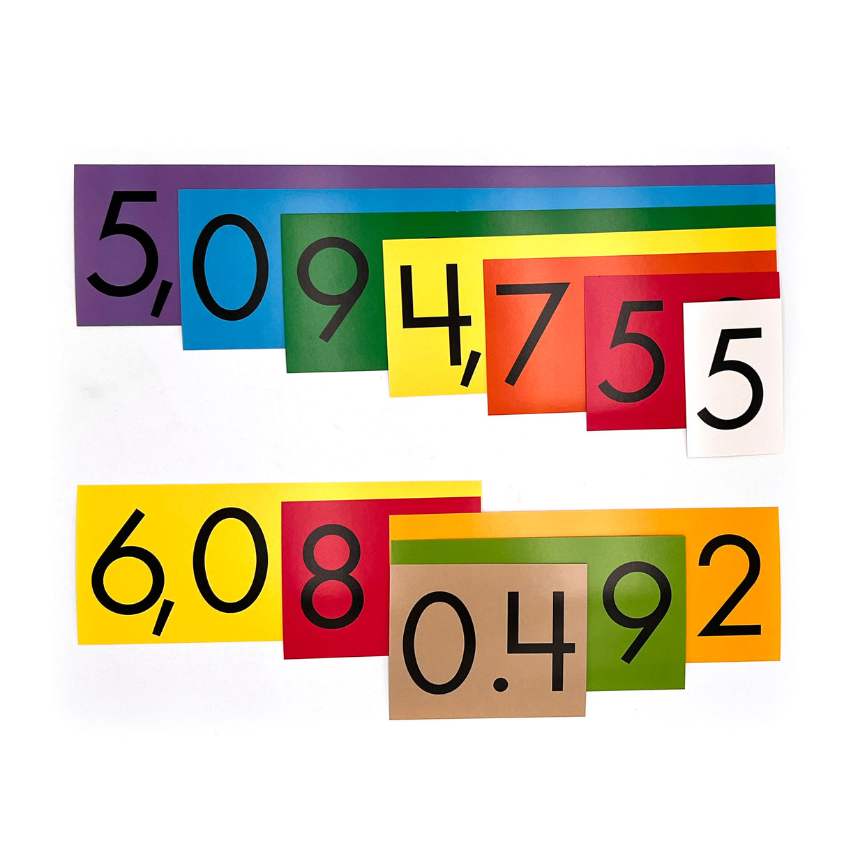 10-Value Decimal to Whole Numbers Place Value Cards