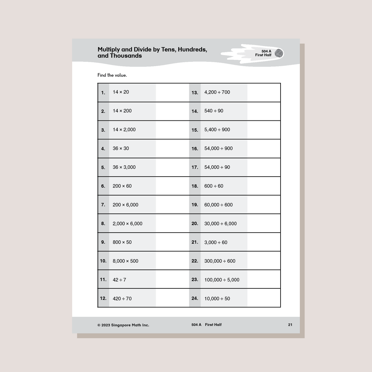 Singapore Math® Sprints 5 – Singapore Math Inc.
